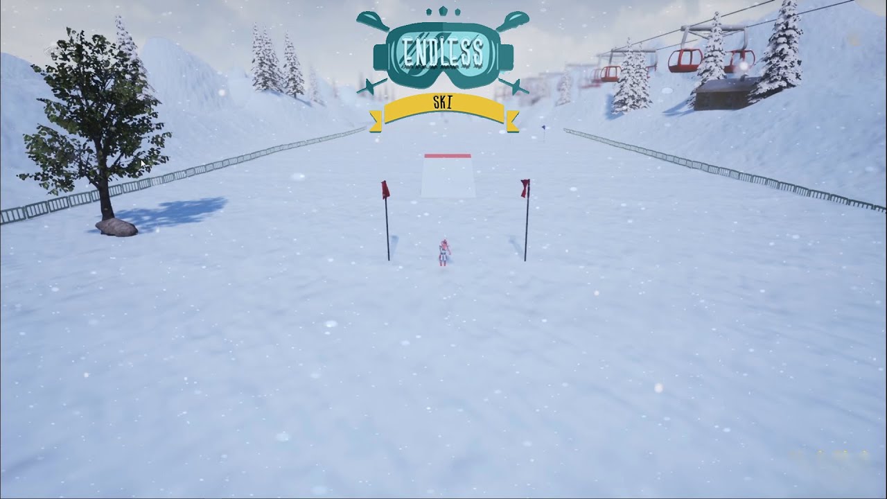 Endless Ski | 90's Game - YouTube