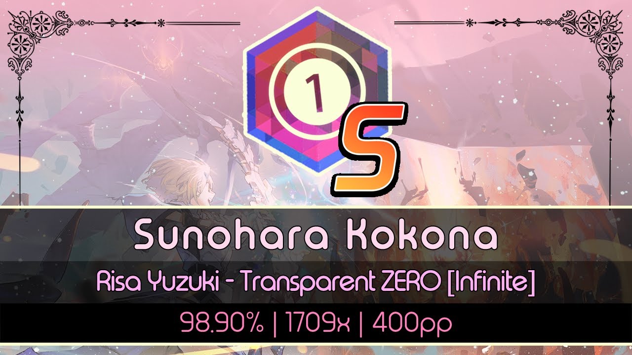 「🔘 osu!」Sunohara Kokona | Risa Yuzuki - Transparent ZERO [Infinite ...
