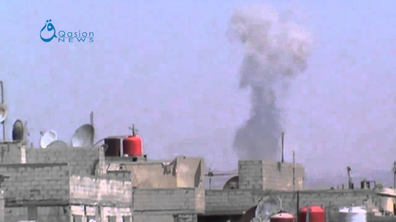Video Qasion News: Damascus: smoke arising due to MIG airstrikes over ...