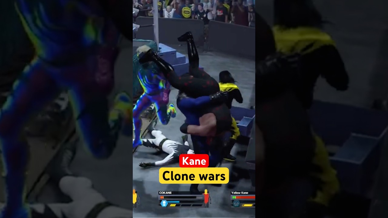 Gayne, blue Kane , co-Kane, yellow Kane, Kane match 🤣 #wwe2k24 #kane # ...
