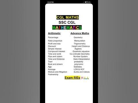 ssc cgl syllabus || ssc cgl maths syllabus || ssc cgl syllabus 2024 || ssc cgl maths syllabus ...