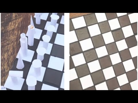 DIY Paper Chess Board and Chess Pieces| #papercraft #diygames - YouTube