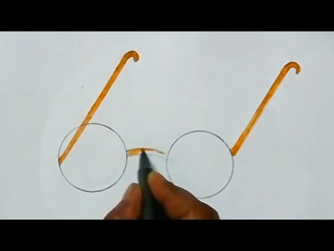 How to draw Chashma of Gandhi ji / गाँधी जी का चश्मा का चित्र बनाएं ...