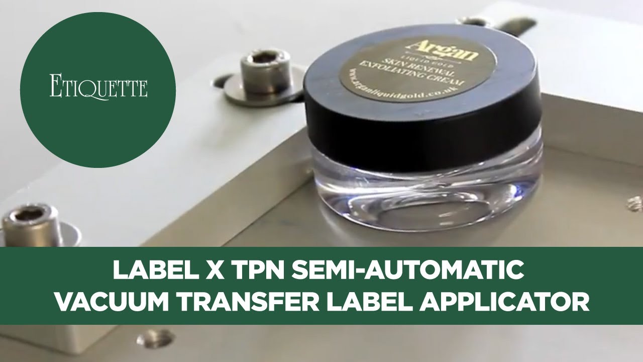 Label X TPN Semi-automatic Vacuum Transfer label applicator - YouTube