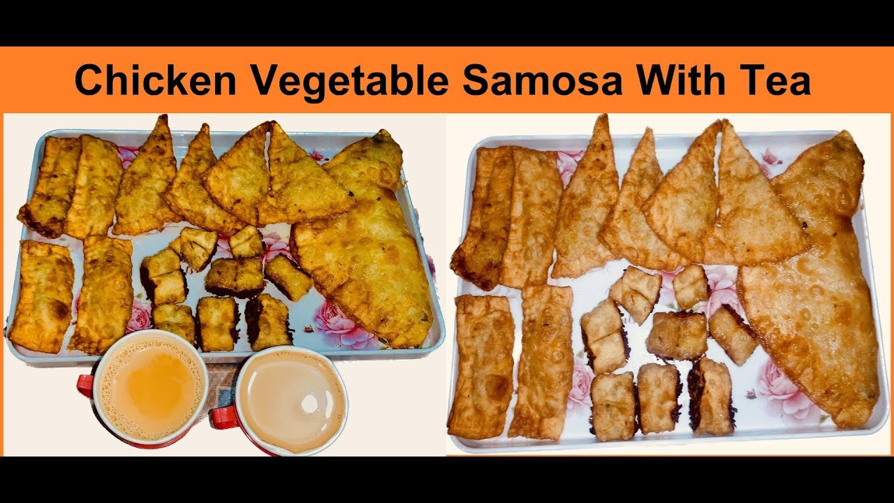 Chicken Samosas Recipe | Crispy Chicken Vegetable Samosa | Chicken ...