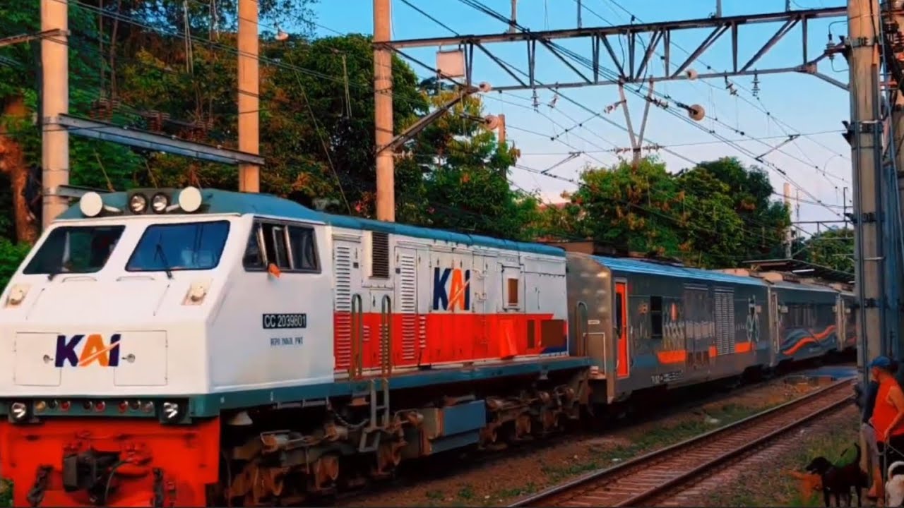 KERETA API & KRL SORE Di JPL 38-36|| KRL TM6000, JR205, KA Gerbong ...