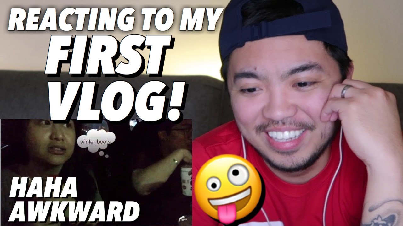 REACTING TO MY FIRST VLOG (ANG AWKWARD!!!) HAHA - YouTube