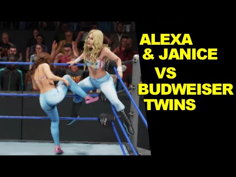 WWE 2K19 Alexa Bliss & Janice vs Budweiser Twins - Blue Jeans Tag Match ...