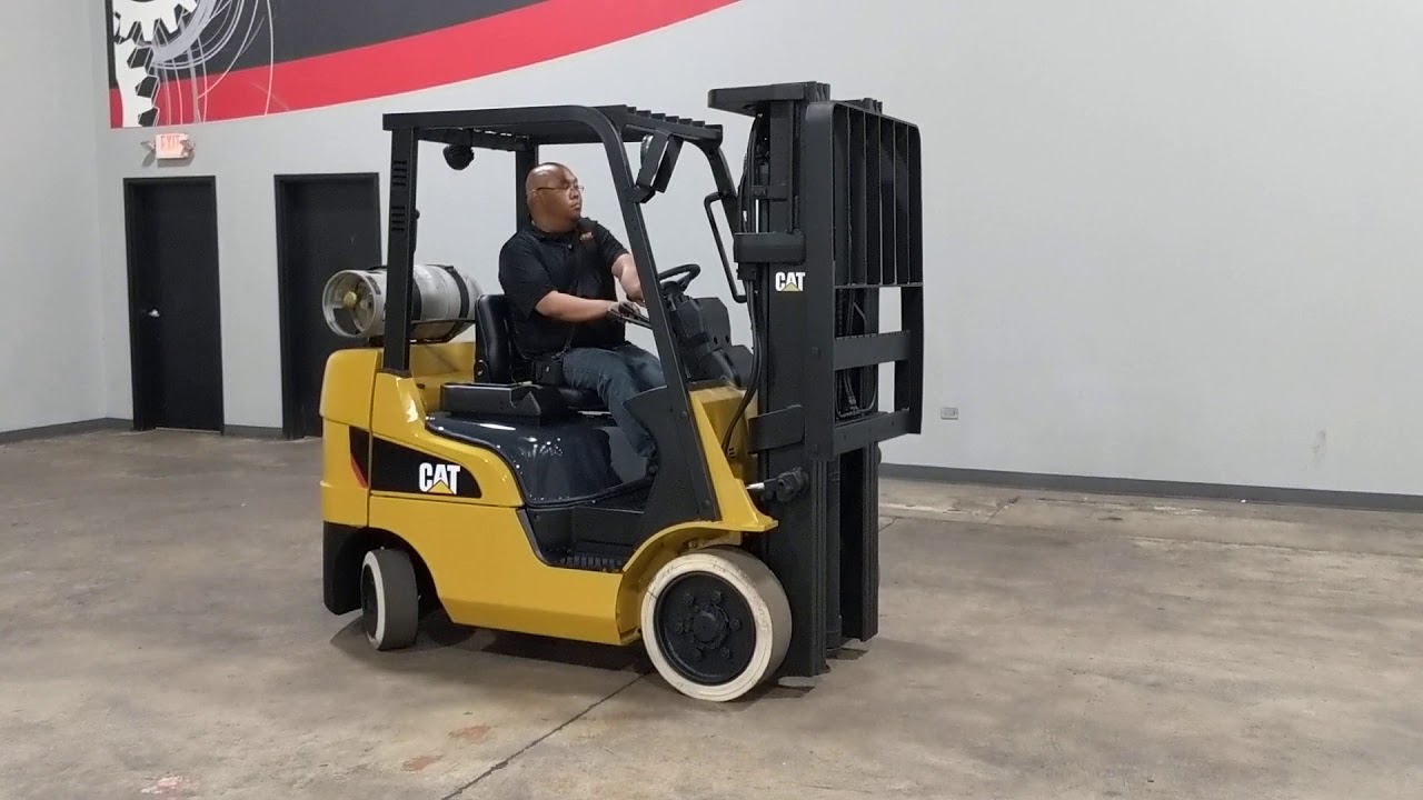 2012 Caterpillar 2C5000 5000lb Cushion LPG Forklift STK 7291 - YouTube