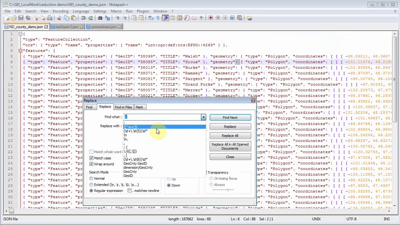 Setting Up A New Map Layer Part 6 Text Reduction Editing In A Geojson Youtube