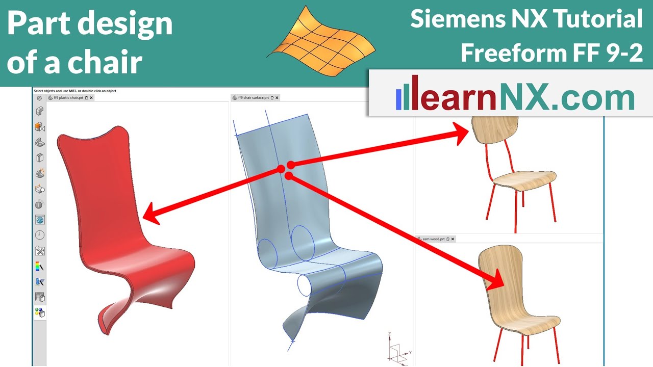 Part design of a chair 2 | Siemens NX Tutorial - YouTube