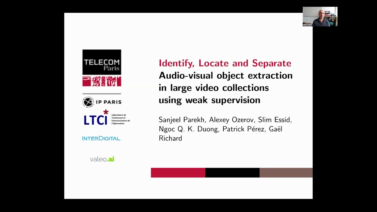 Audio-visual object extraction in large video collections using weak ...