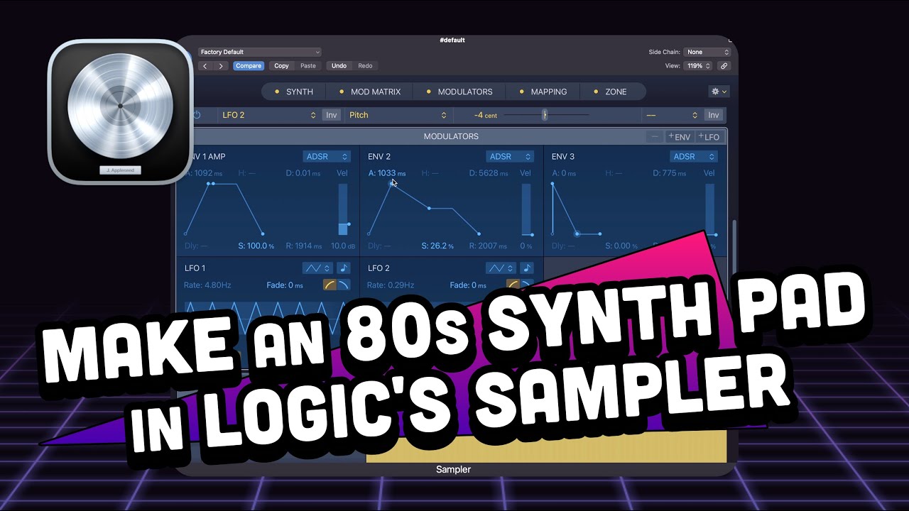How to Make an 80s SYNTH PAD in Logic's Sampler - YouTube