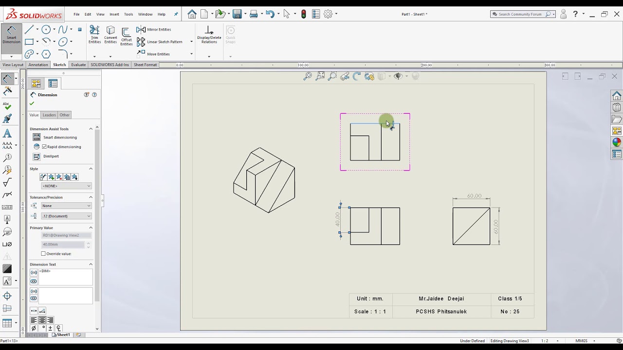 EP3. Create Drawing From Part - YouTube