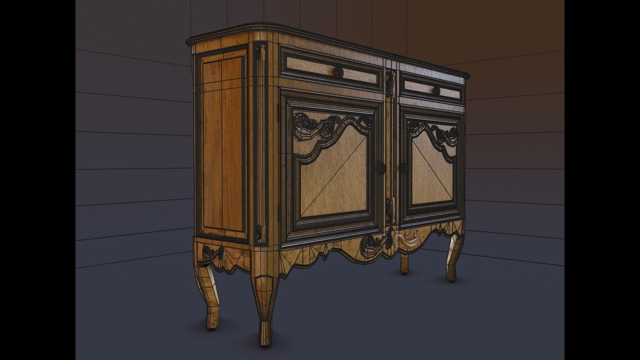 texturing old furniture in blender 2.8 tutorial - YouTube