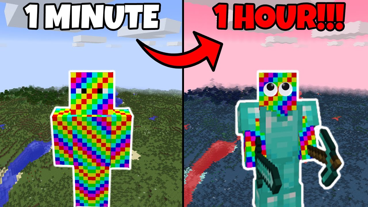 Speedrunning Minecraft BUT IT LOOKS WEIRD!!! - YouTube