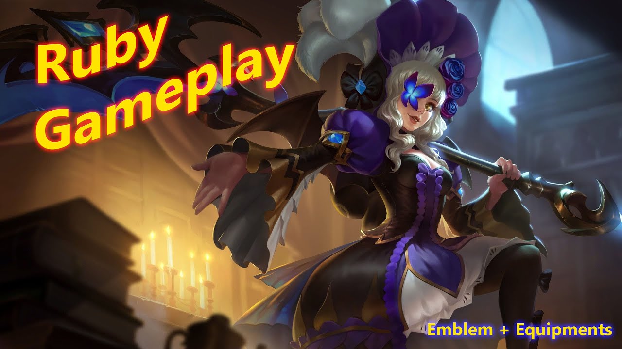 🔥 RUBY GAMEPLAY 🔥 Emblem & Equipments. Best Exp Lane 🔥 Mobile Legend ...
