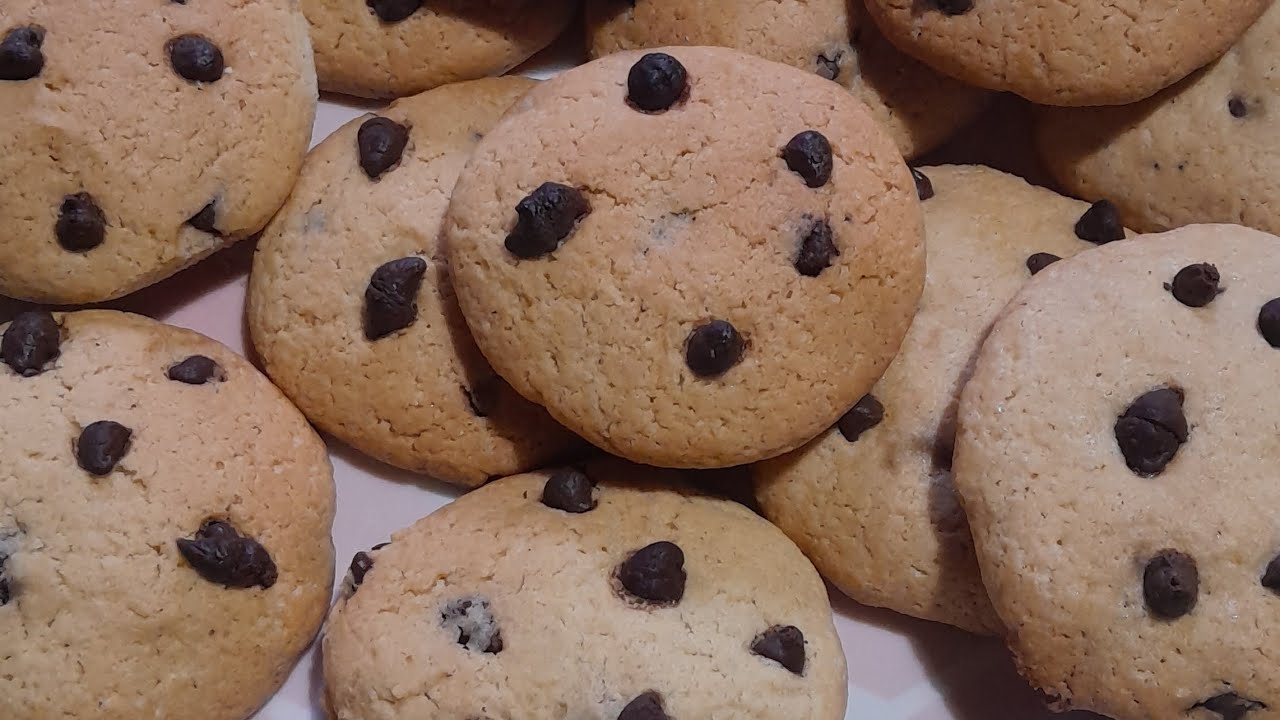 super galletas con chips de chocolate más fáciles imposible!!초콜릿 칩 쿠키 ...