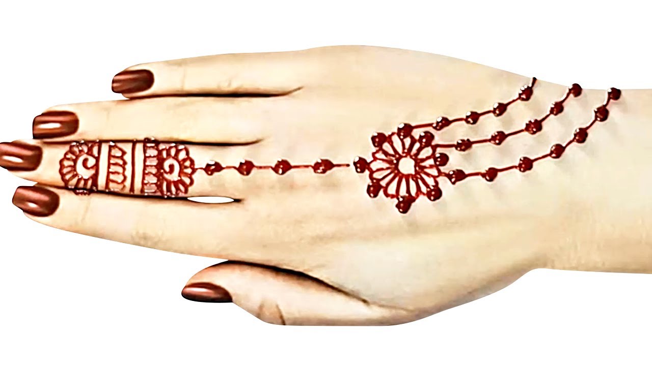 New Easy Mehnadi Designs/Simple Chain Mehndi Designs/Beautiful Henna ...