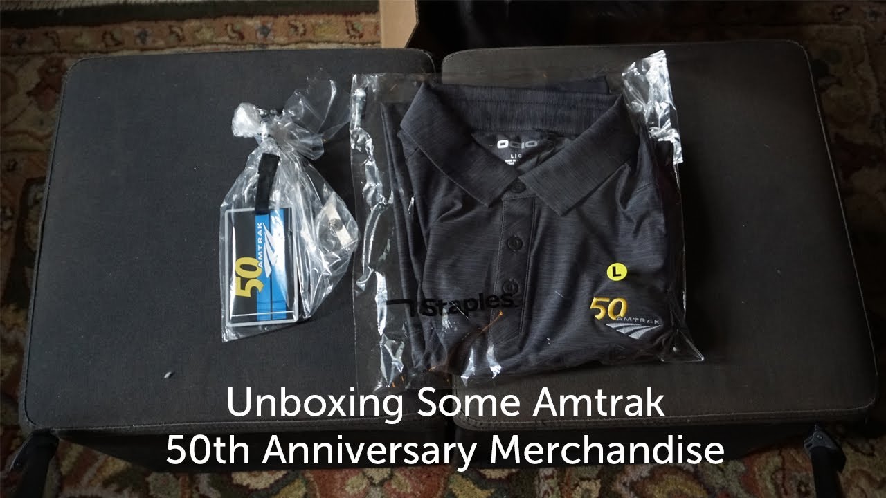 Unboxing Some Amtrak 50th Anniversary Merchandise - YouTube