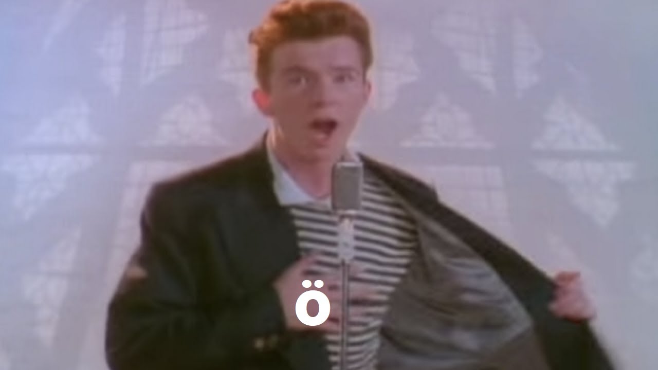 never gonna give you up but every word is an image (meme) - YouTube