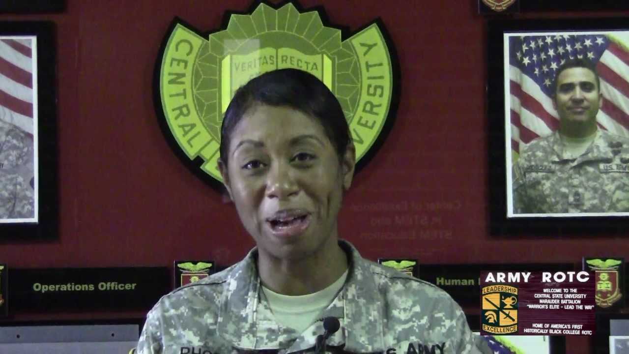 Lt. Col. Felisha Rhodes, Executive Officer, Army ROTC, Central State ...