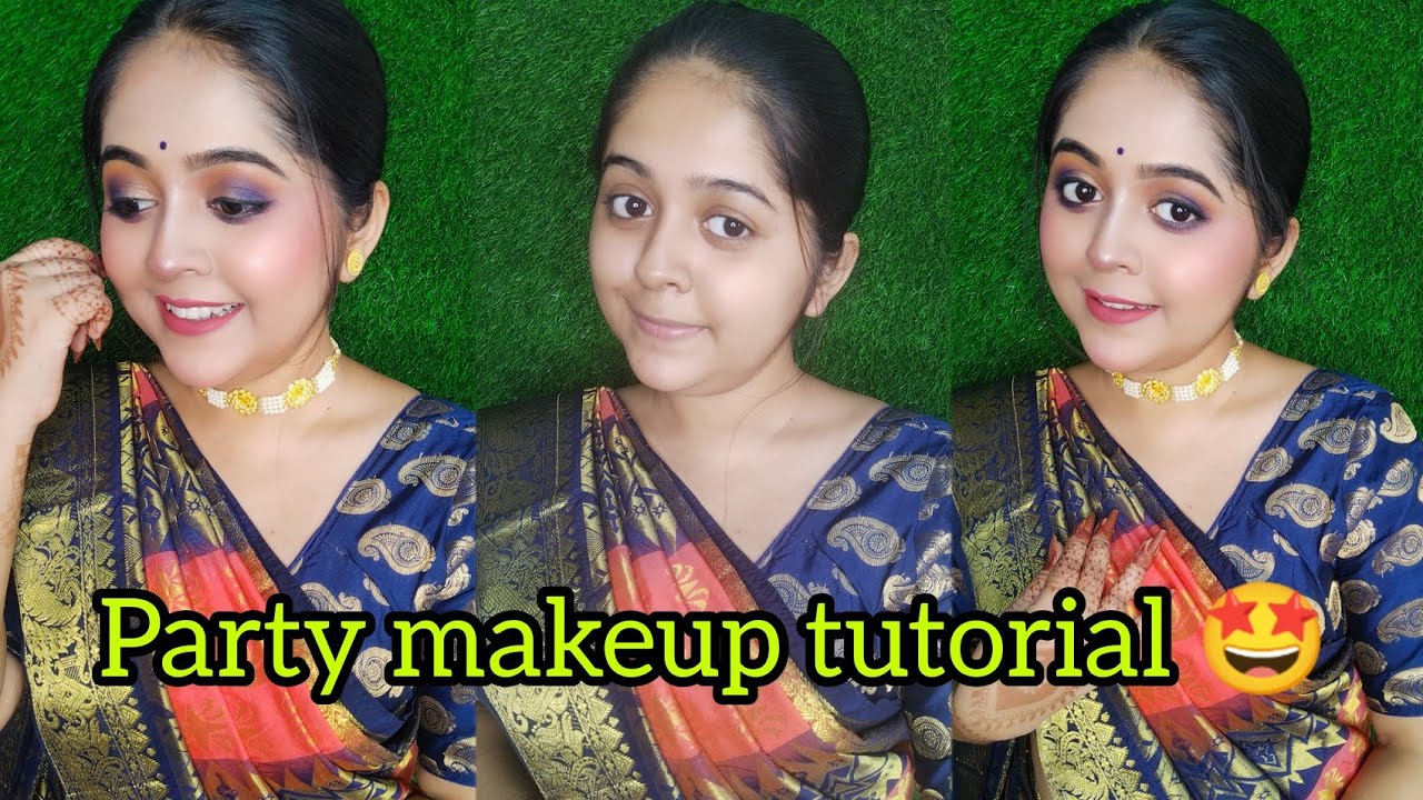 Party makeup tutorial for beginners 🤩 বিয়েবাড়ির সাজ 🤩 Affordable ...
