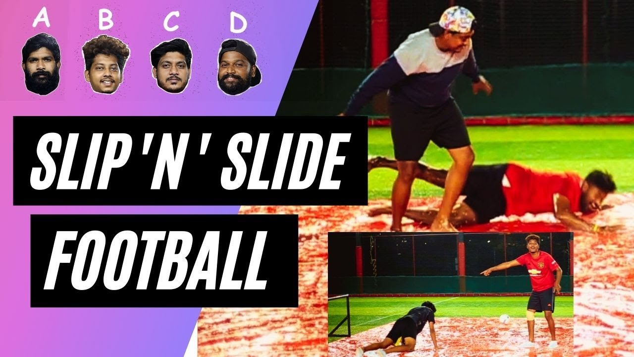 Slip N Slide Football Challenge | THE HOUSE OF J | INDIA - YouTube