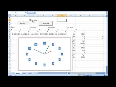 reloj digital-analogico excel - YouTube