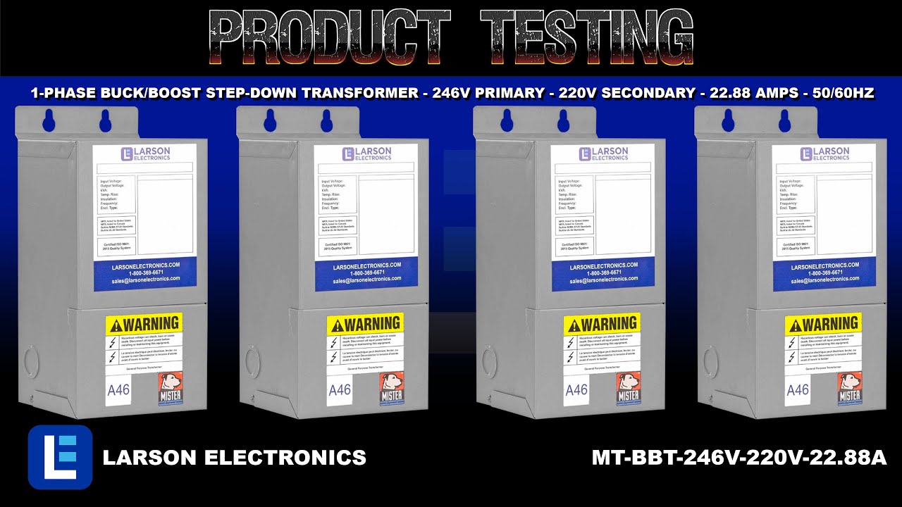 1-Phase Buck/Boost Step-Down Transformer - 246V Primary - 220V ...