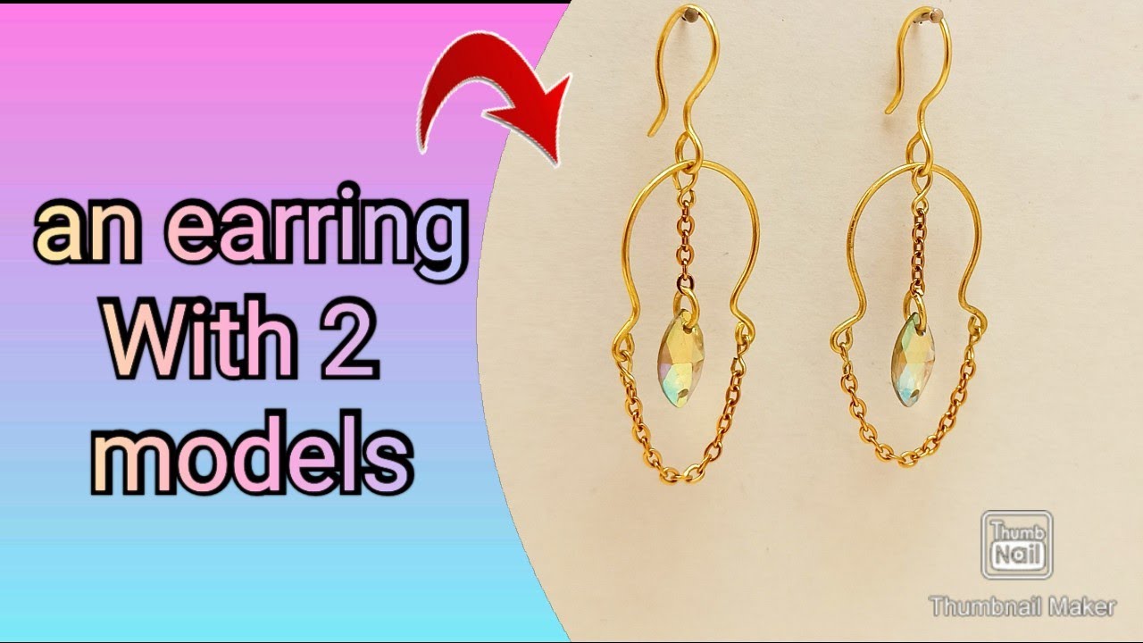 Earrings with two different models|| Do you know how to make one ...