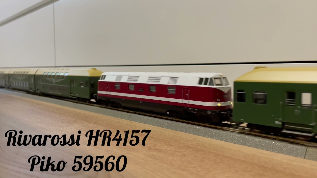 Rivarossi HR 4157 / Piko 59560 H0 DR Doppelstockzug - YouTube