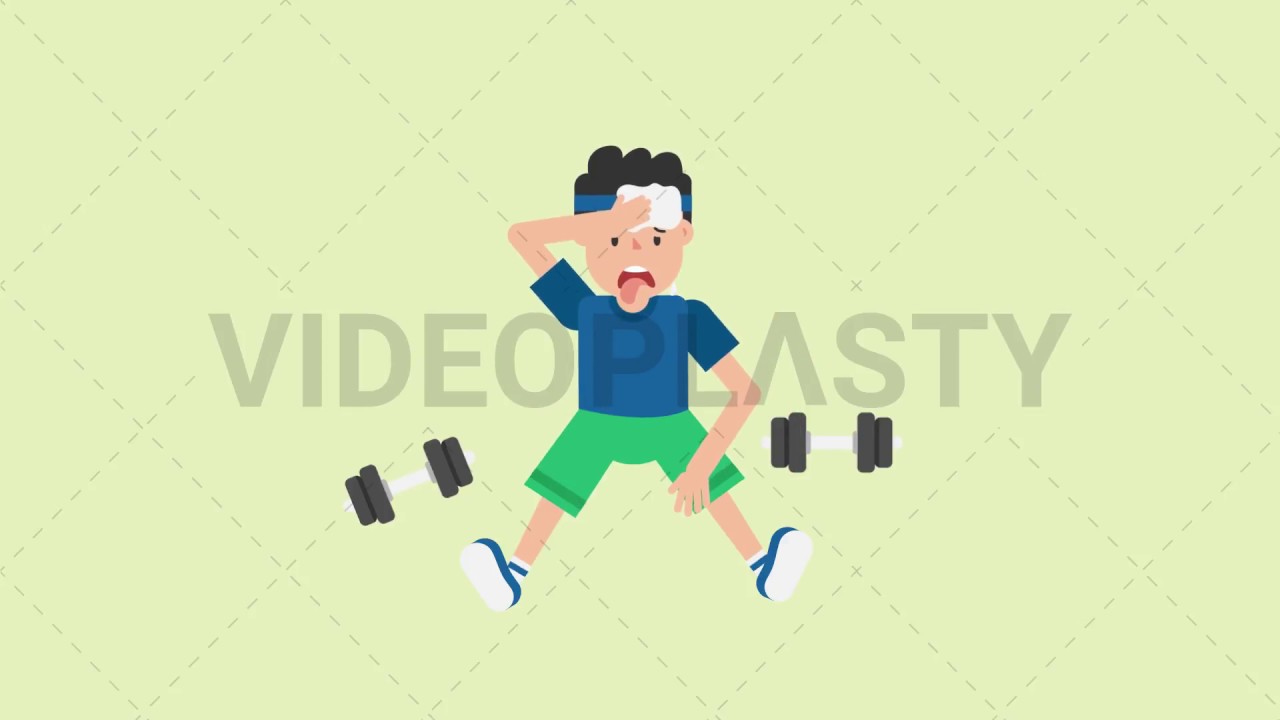 Man Tired After Workout Animation [MOV & GIF] - YouTube