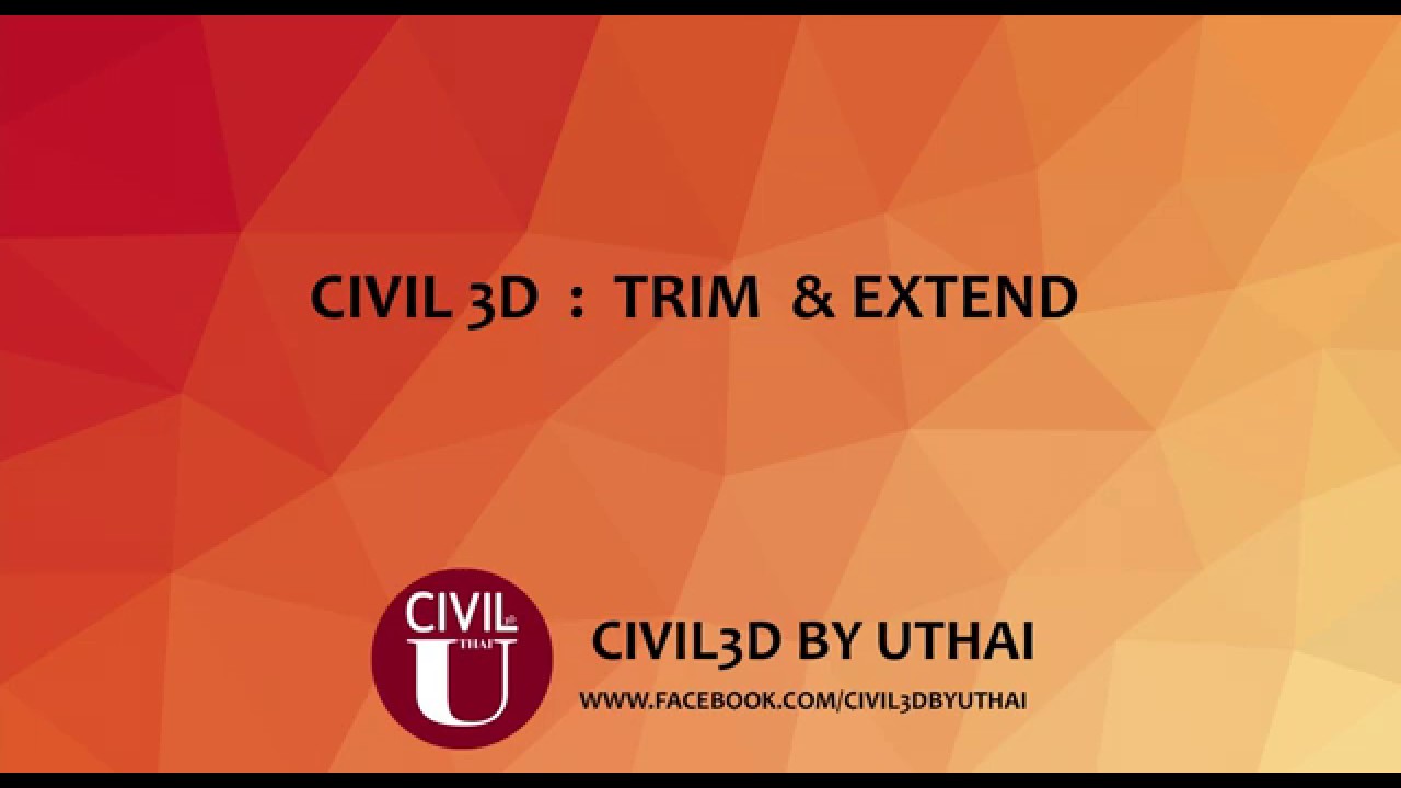 Civil 3D : TRIM & EXTEND in AutoCAD Civil 3D 2021 - YouTube