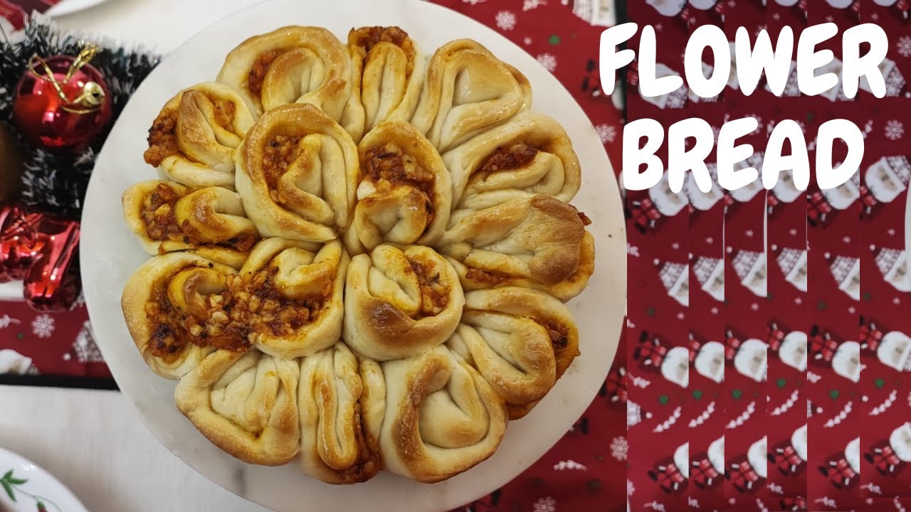 Flower Bread | Baking Pizza Bread | Pizza Flower Bread | Neetu's ...