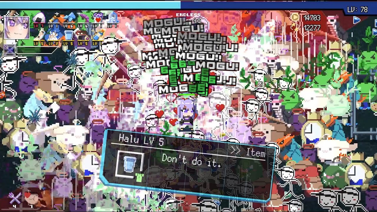 HoloCure - Okayu Eats Them All! (Halu 5 Stage 1 Hard) - YouTube