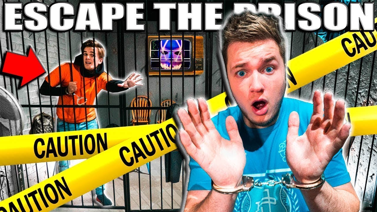 REAL LIFE 24 HOUR Prison ESCAPE ROOM CHALLENGE By THE MAN (Scary ...