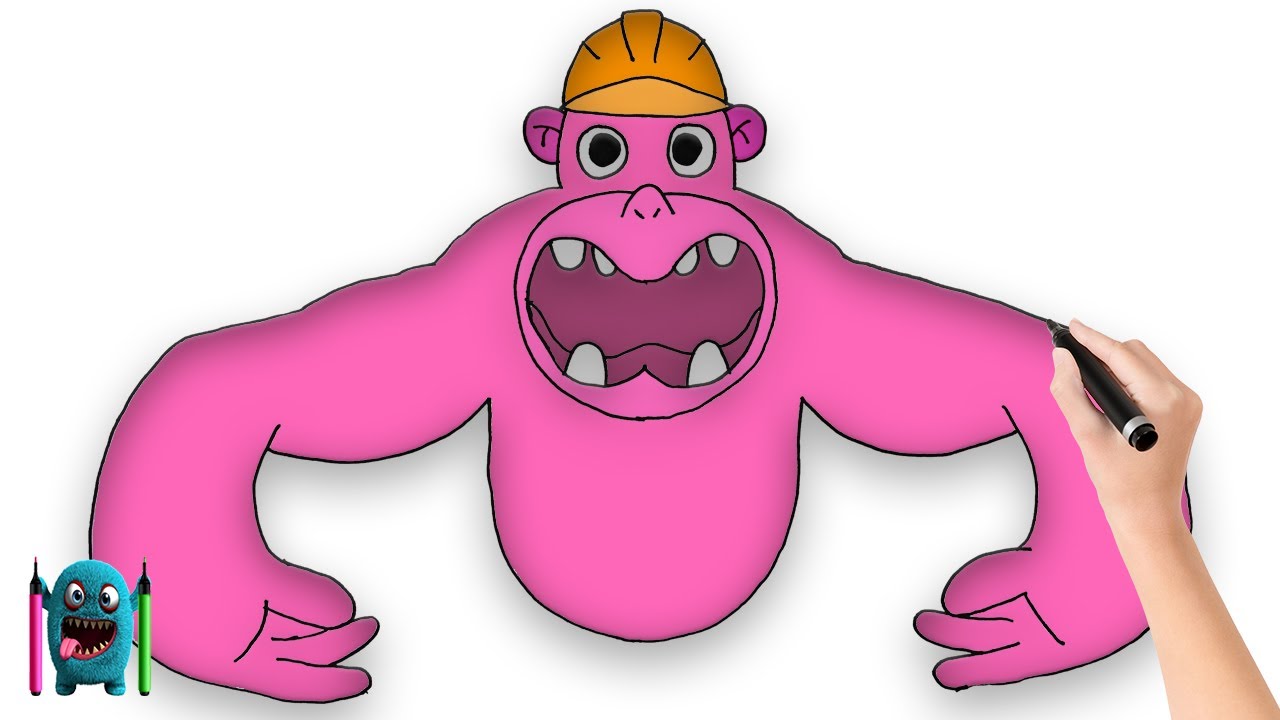 Hunky Jake Çizimi How to Draw Garten of Banban 4 - YouTube