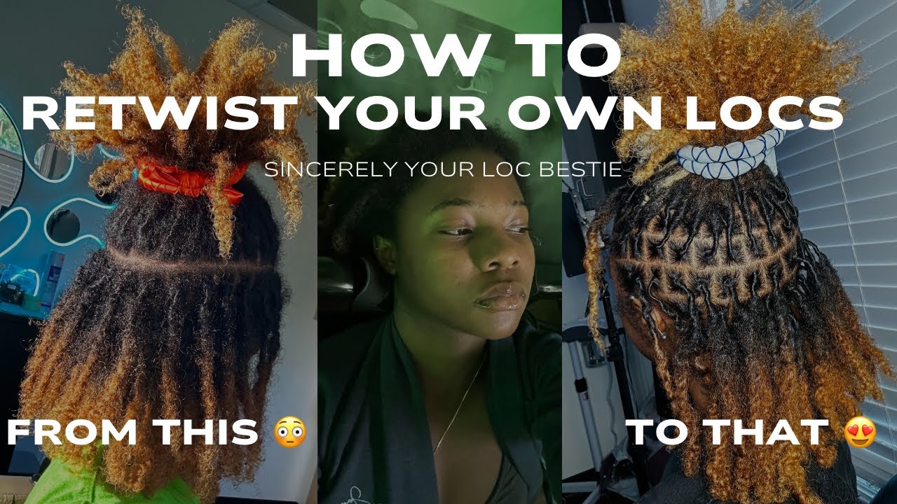 Loc retwist tutorial | locksmithing | loc products + DITL Selfcare ...
