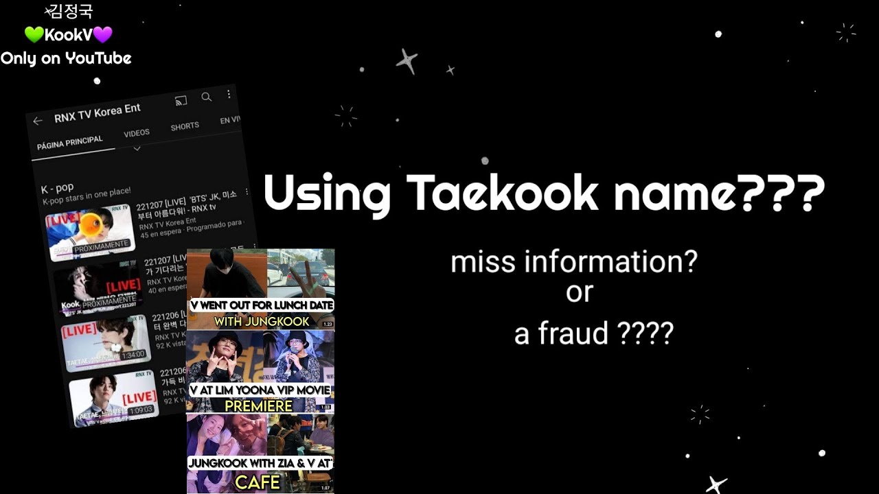 Taekook - using Taekook name? just wrong information or a fraud ...