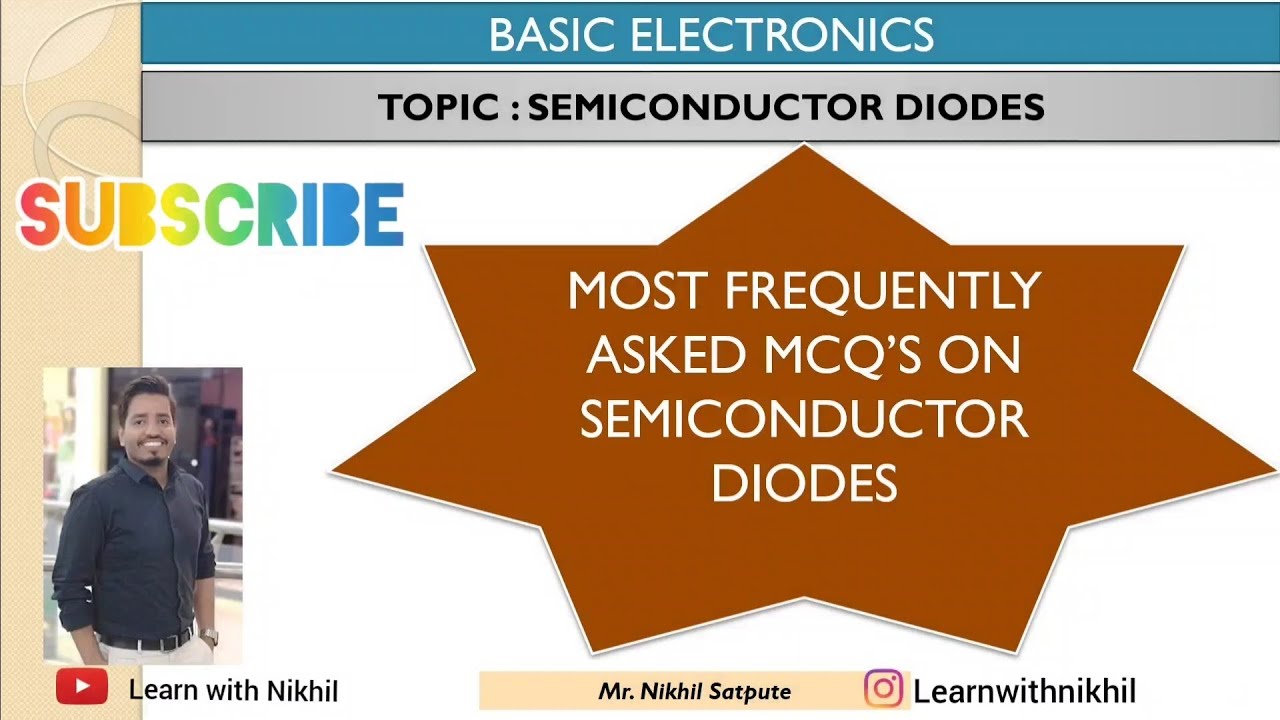 MCQS on DIODES | Basic Electronics | Learn with Nikhil - YouTube
