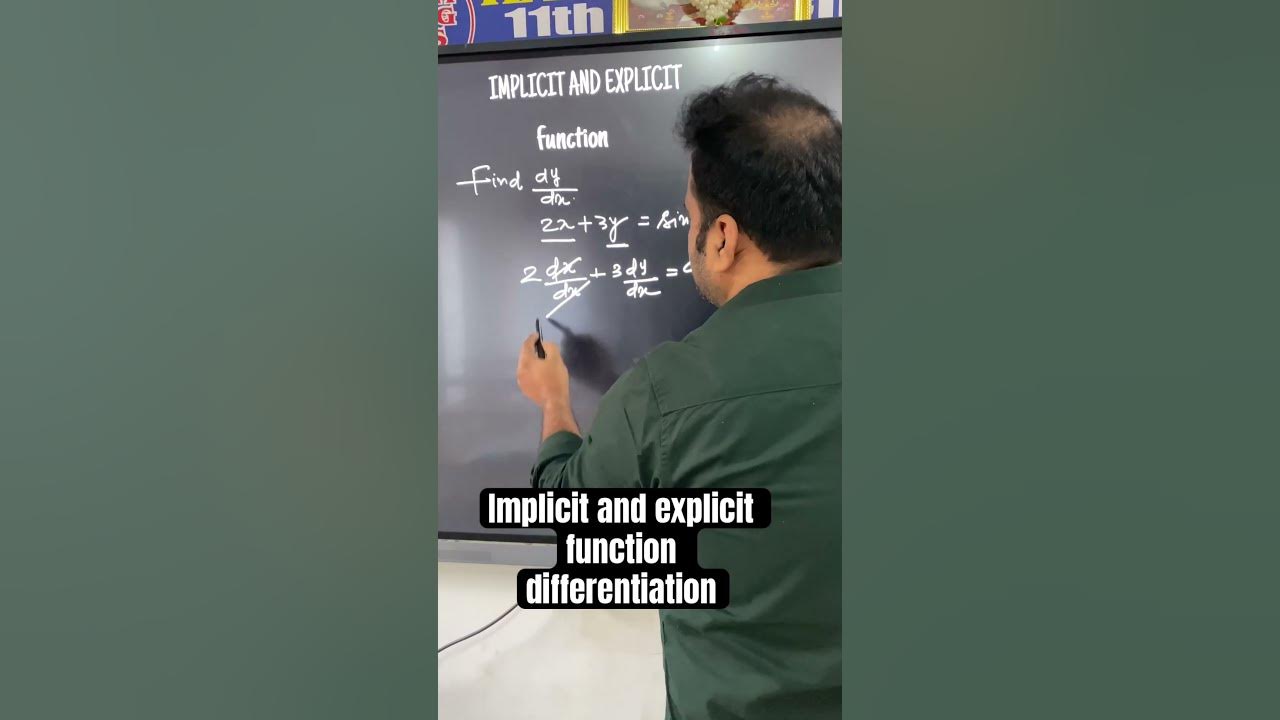 Implicit and explicit function differentiation - YouTube