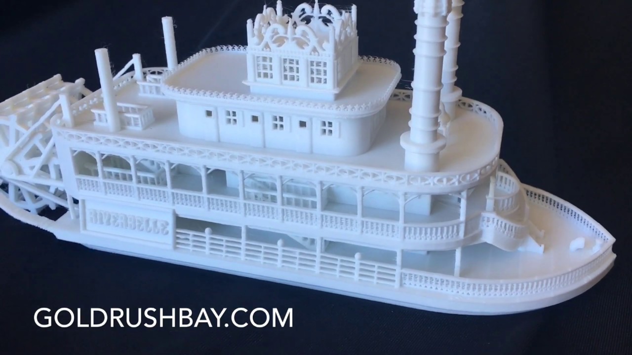 The Riverbelle - Miniature Model Steamboat Paddlewheeler from Gold Rush ...
