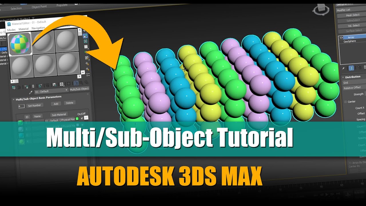 Mastering Autodesk 3DS Max: A Beginner's Guide To Materials 06 Multi/Sub-Object Materials - YouTube