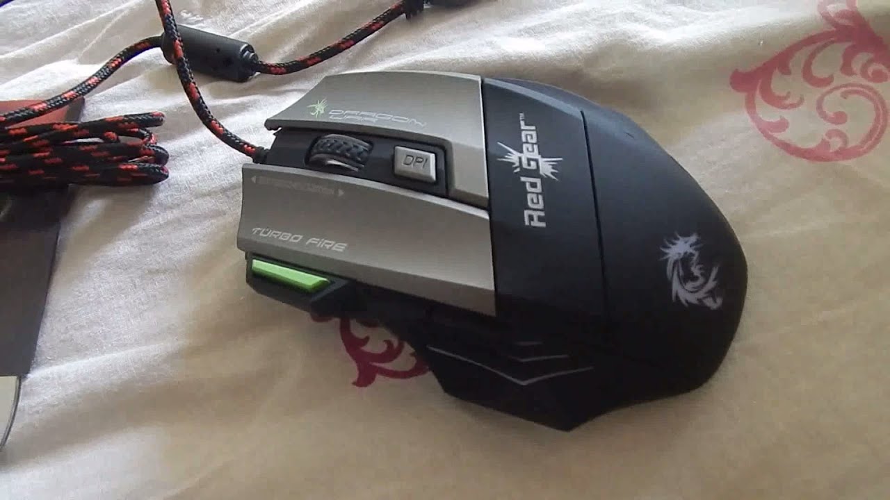 Dragonwar ELE-G9 THOR red gear gaming mouse for pc - YouTube