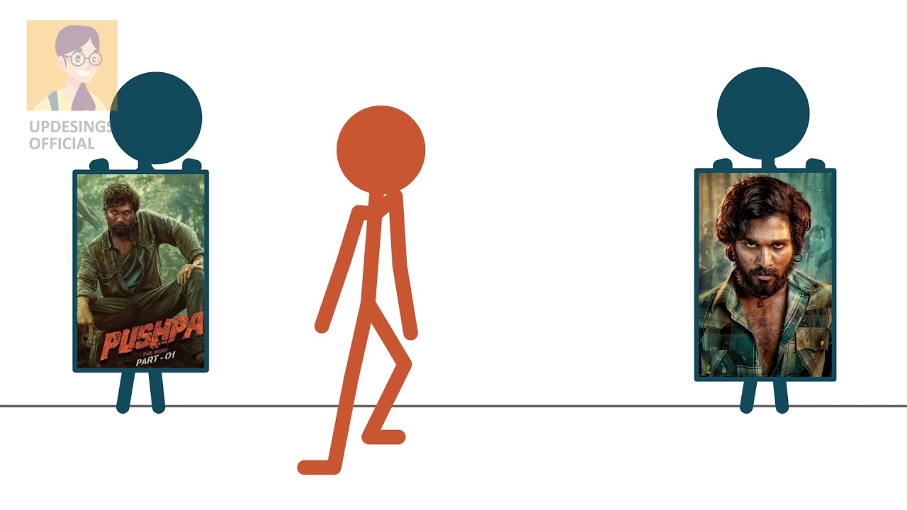 Shivali (Pushpa) Stick Figure Funny Cartoon Dance - YouTube