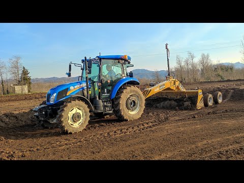 New Holland TD75D Lazerli Tesviye Yapıyor İlgi 3.5 Metre