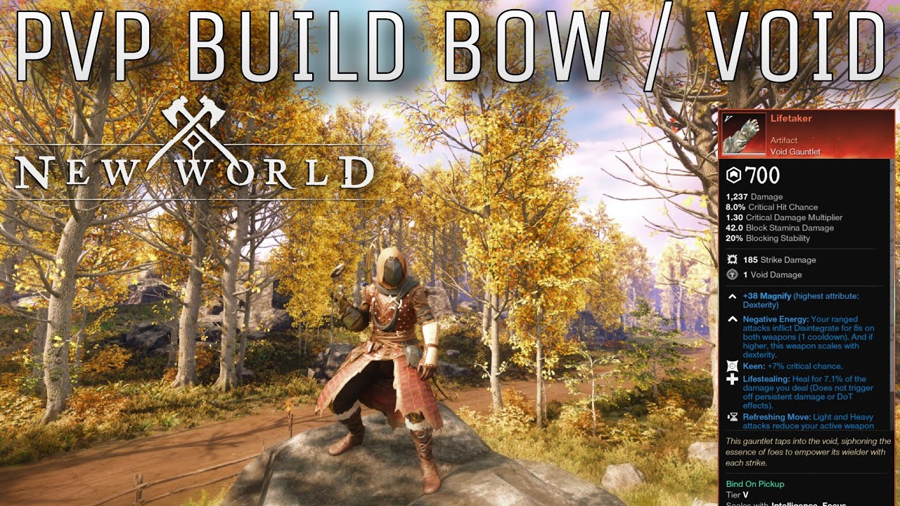 Bow Void PvP Build but With Lifetaker | New World - YouTube