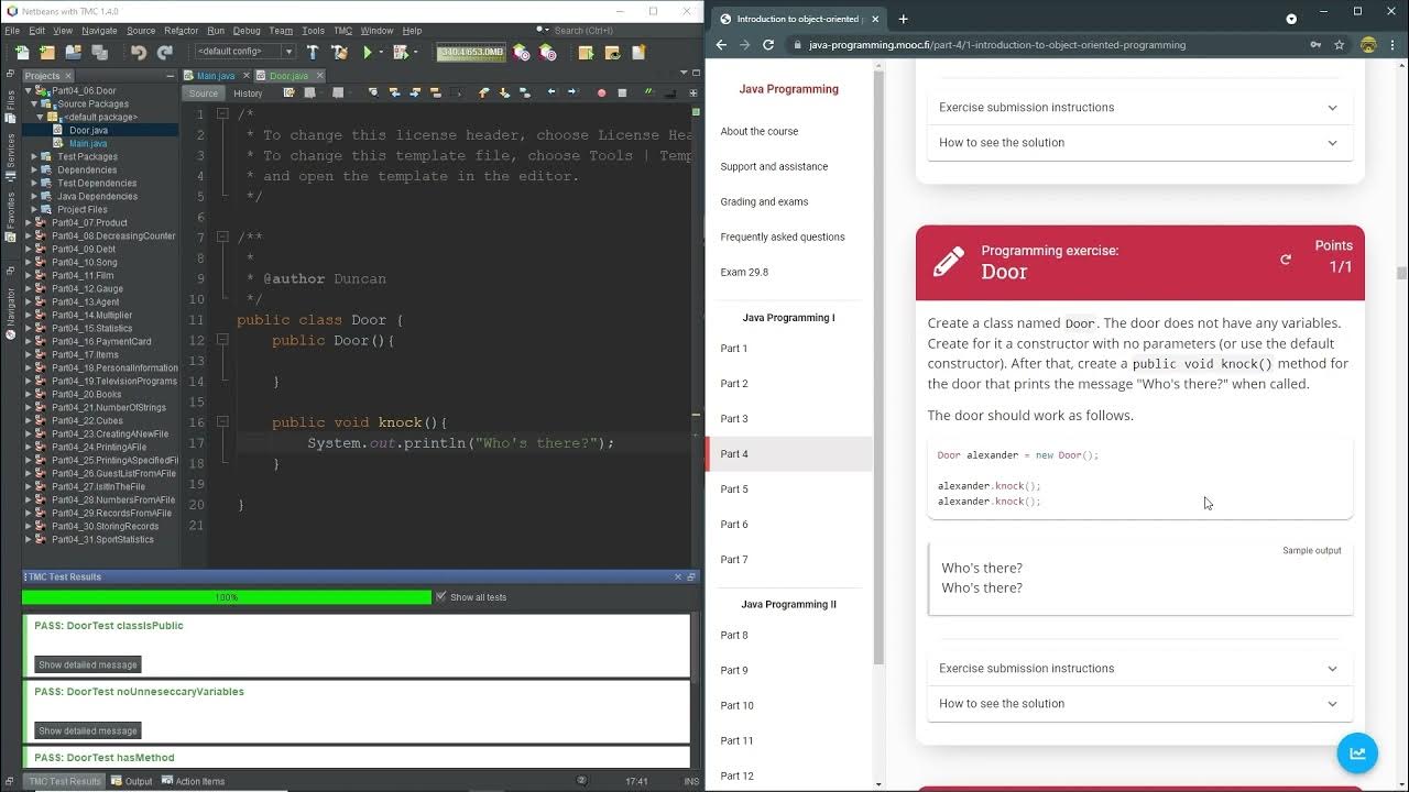17. Java Helsinki Uni MOOC programming 1 part 4! Introduction to OOP Part 3 of 4 - YouTube