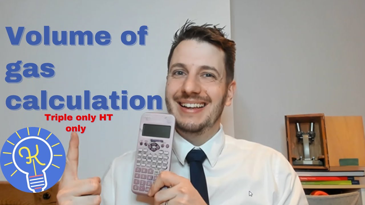 Volume of gas calculation using moles GCSE AQA chemistry triple only HT ...